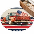 3ft Area Rug,Vintage Truck American Flag Washable Large Rugs Soft Non ...
