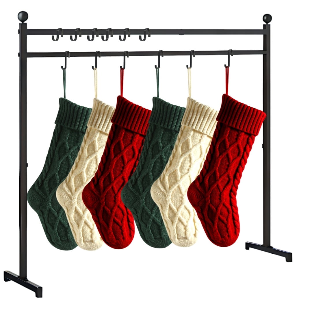 ASTRAEA 3ft Christmas Stocking Holder Stand with 12 Removable Hooks ...
