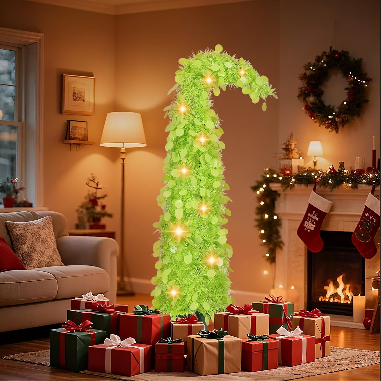 3ft Christmas Tree,Pop up Christmas Tree,Green Xmas Tree with Tree ...