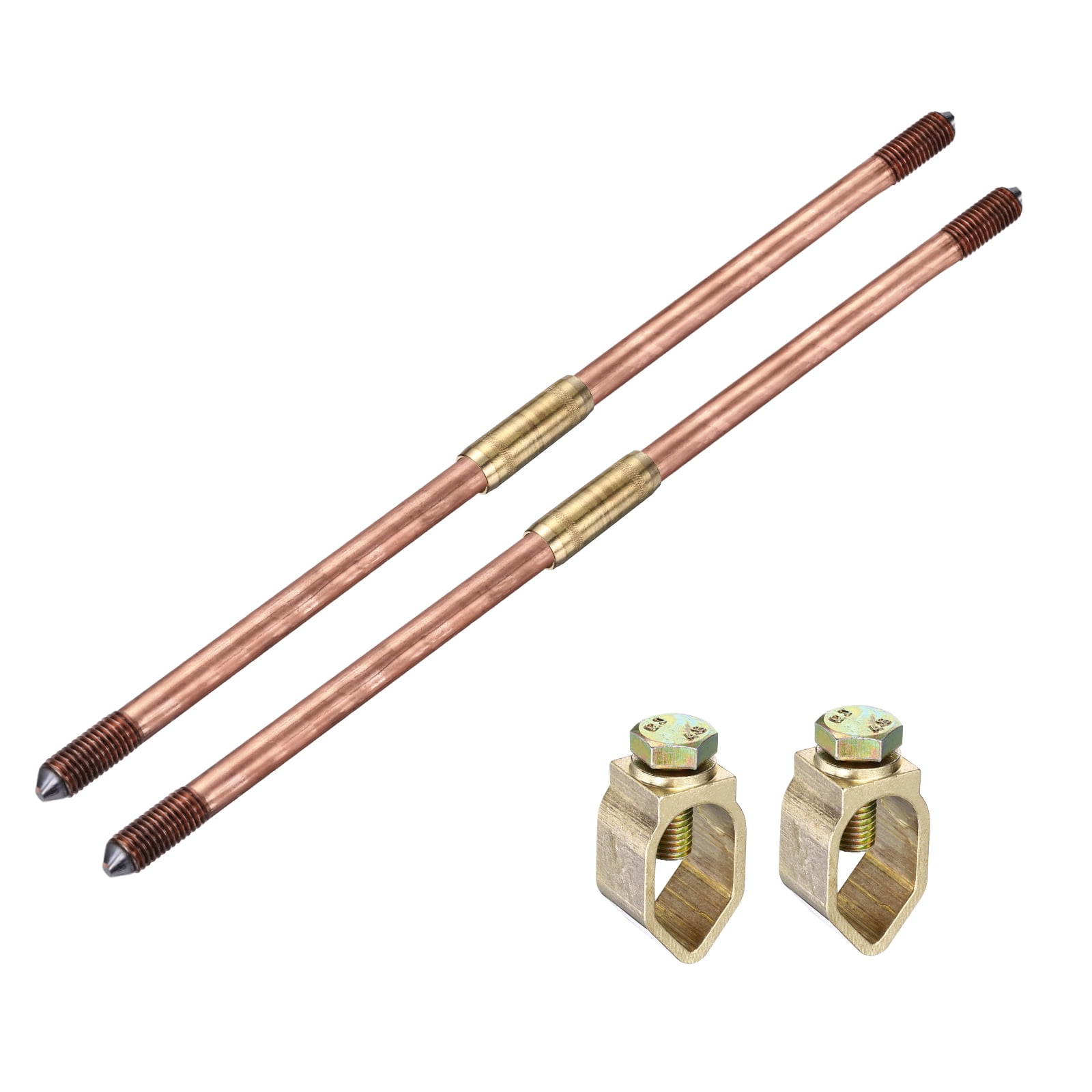 3ft Copper Grounding Rod - 3/5" Diameter with Ground Rod Clamp Great ...