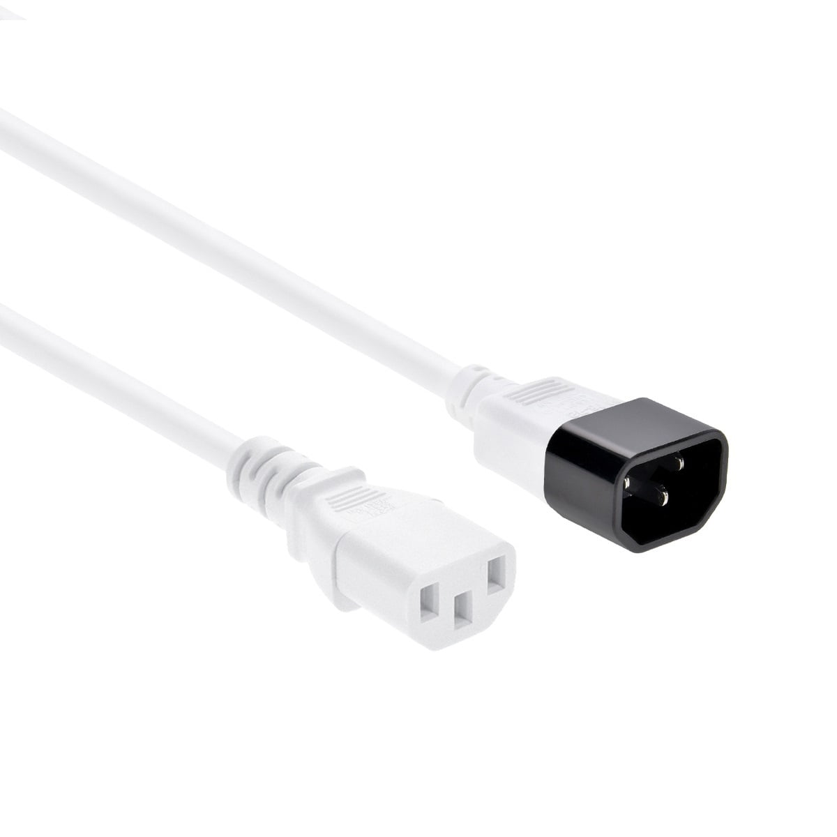 3ft (Feet) 18AWG Computer Monitor Power Extension Cord C13 to C14 ...