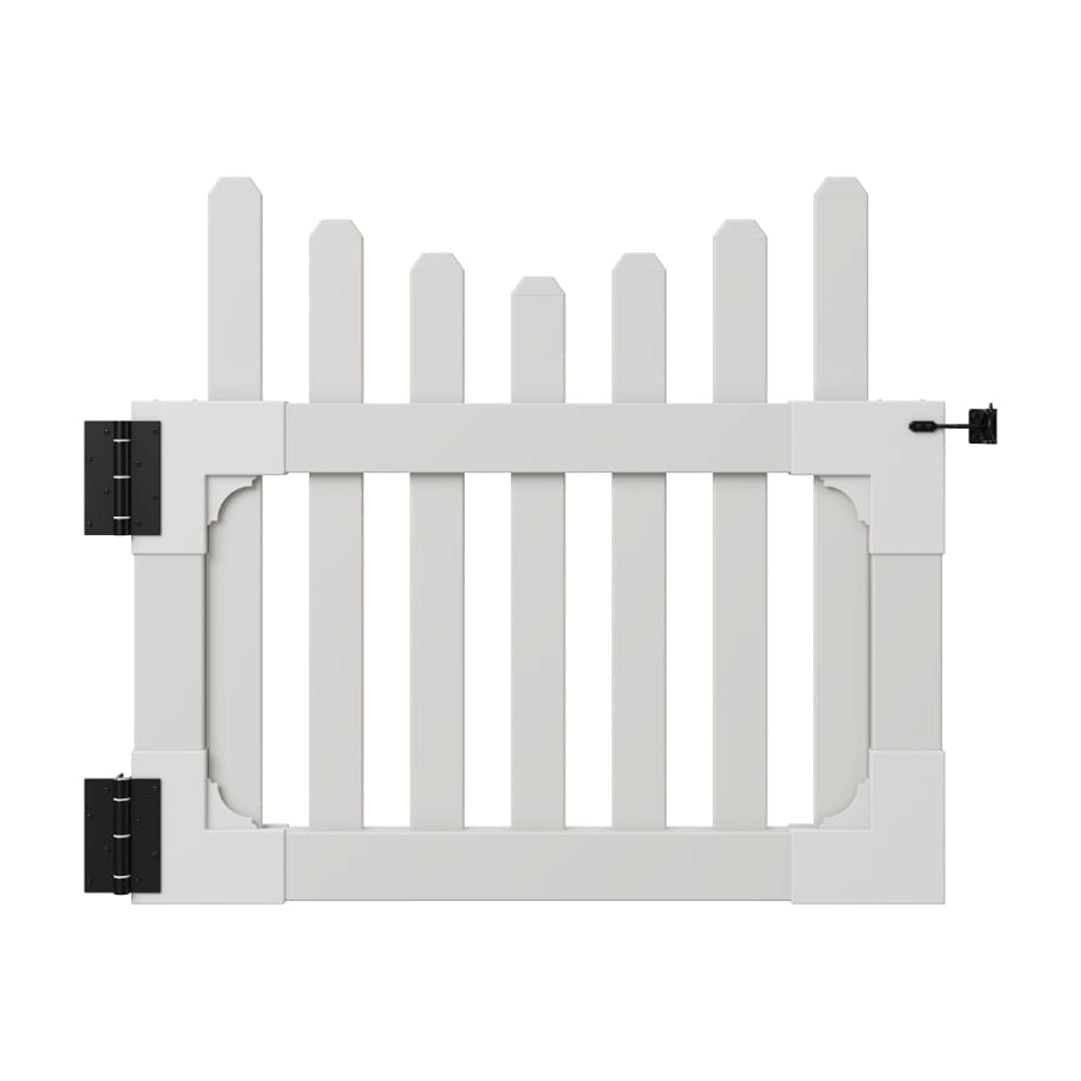 3ft H x 3.5ft W (1 Gate) No Dig WamBam All American Gate Kit, White ...