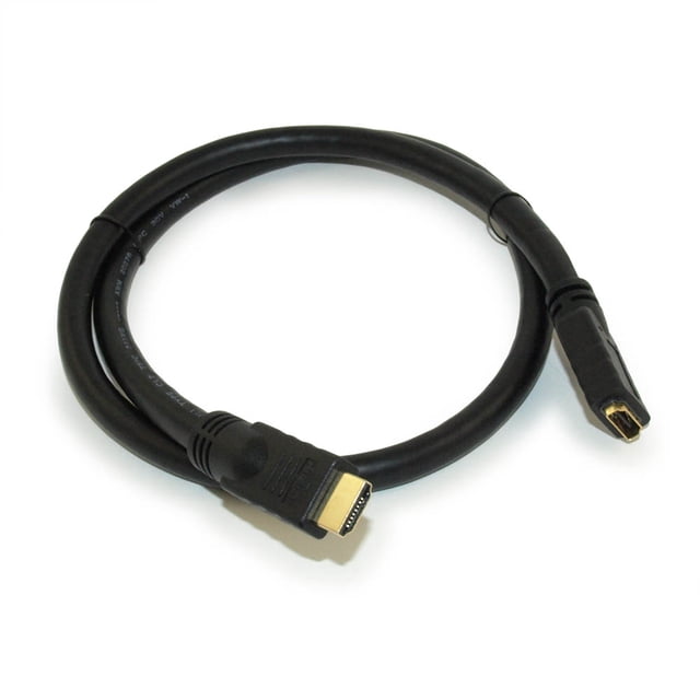 3ft HIGH-SPEED HDMI w/Ethernet 24 AWG EXTENSION (M/F) CL2 Cable, Gold ...