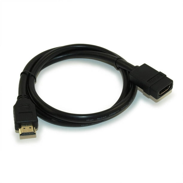 3ft HIGH-SPEED HDMI w/Ethernet 28 AWG EXTENSION (M/F) Cable,Gold Plated ...