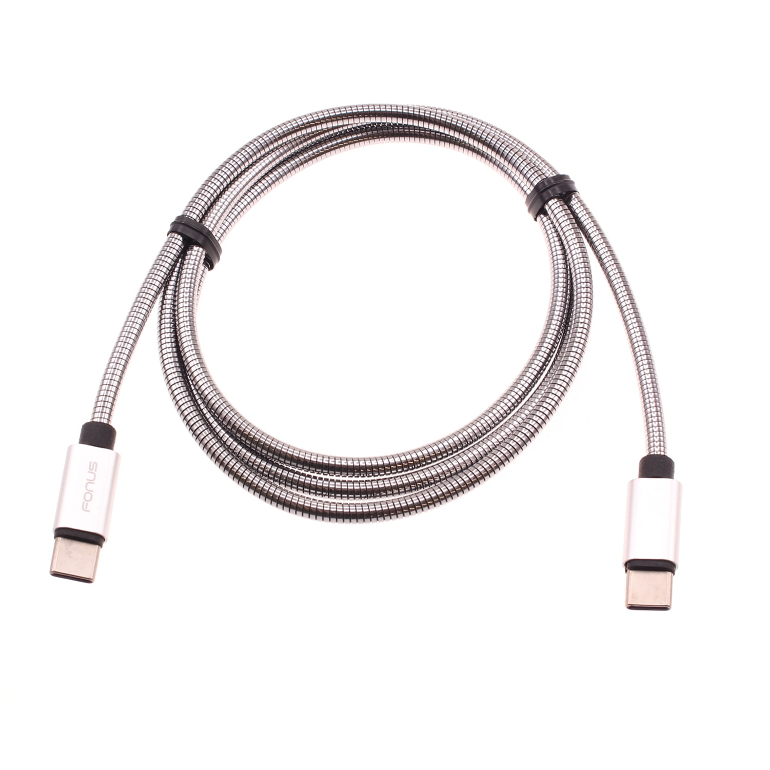 3ft Metal PD Cable for T-Mobile REVVL 6x/Pro 5G - Type-C to USB-C Charger Cord Power Wire Sync ...