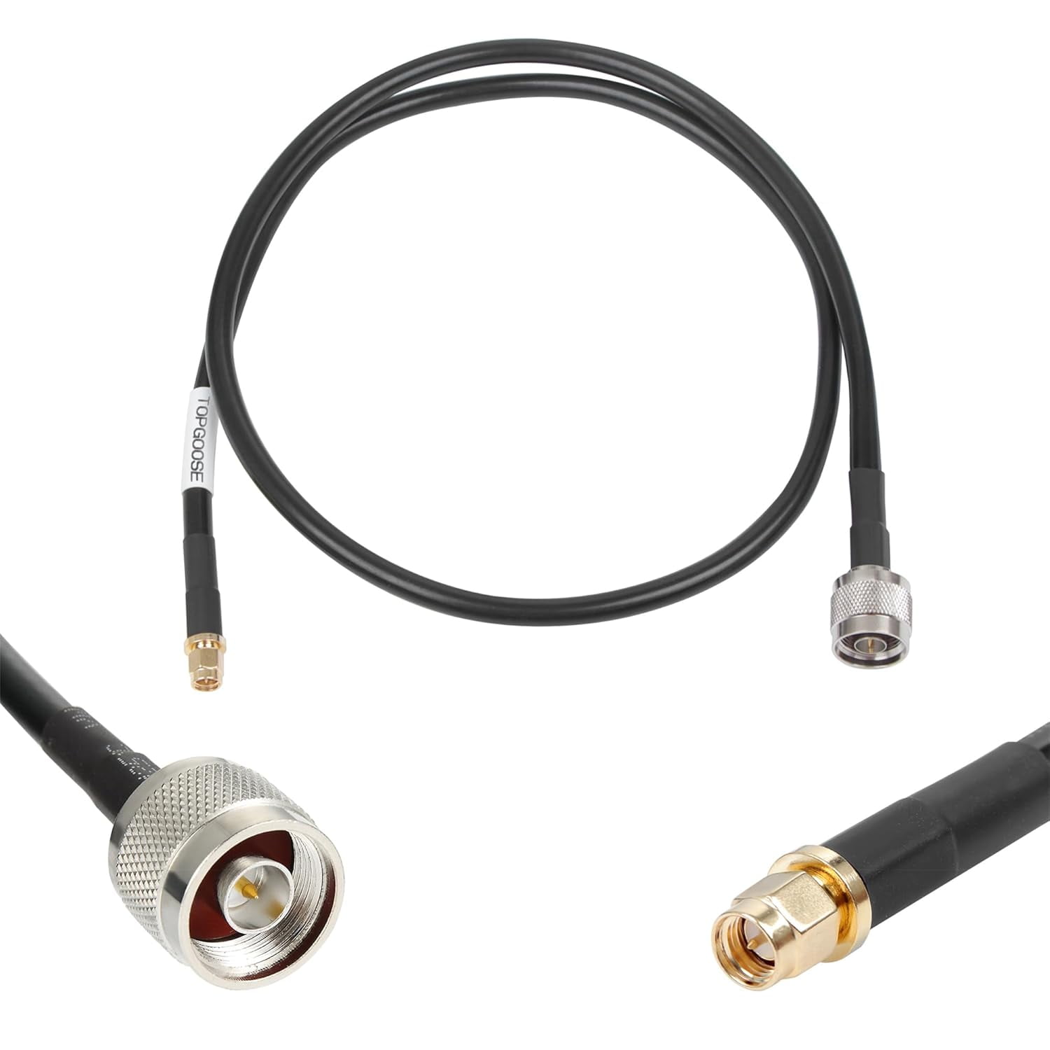 3ft N Male to SMA Male S-MR300 Pure Copper Coax Cable, Low-Loss ...