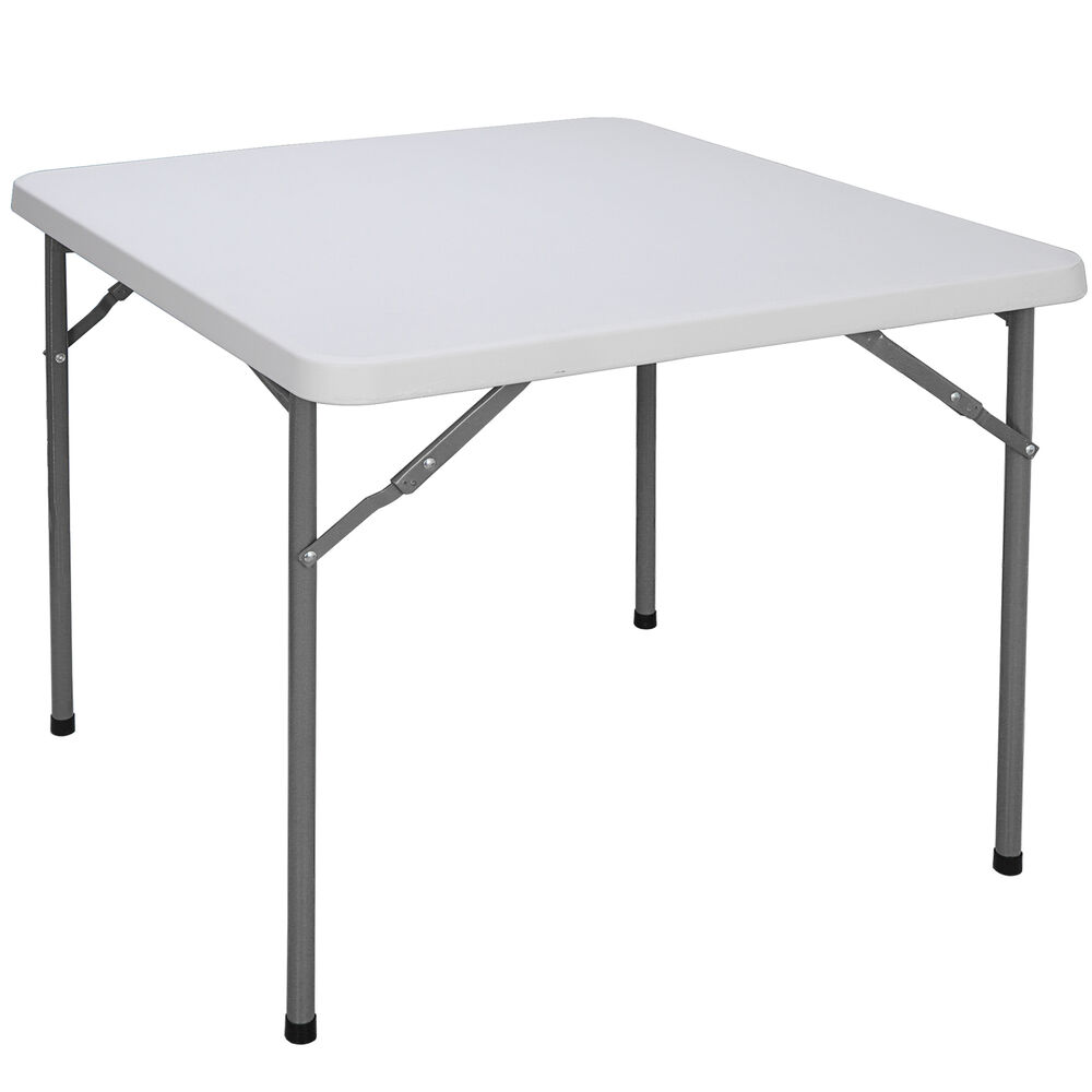 3ft Portable Plastic Folding Table Square Card Table Indoor Outdoor ...