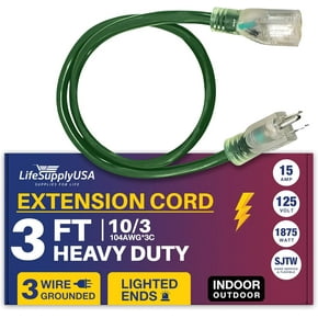 3 ft Extension Cords in Extension Cords by Length - Walmart.com