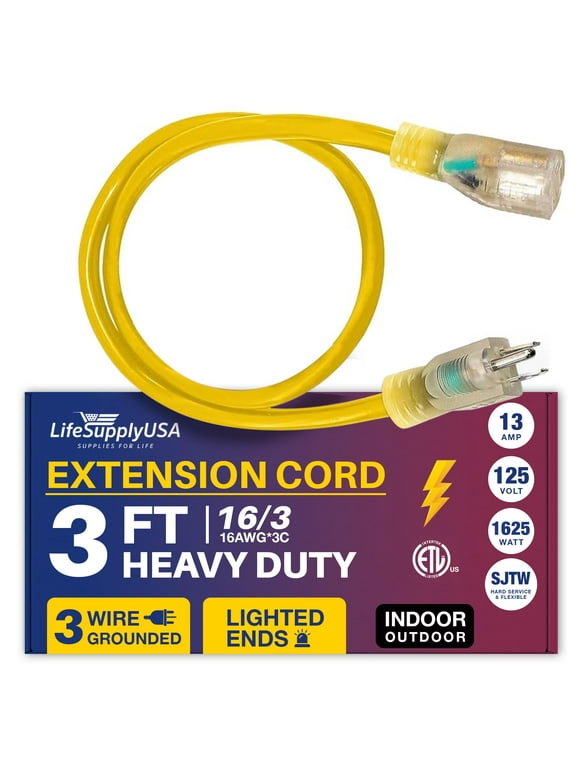 3 ft Extension Cords in Extension Cords by Length - Walmart.com