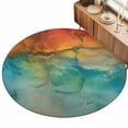 3ft Round Rug Abstract Area Rugs for Living Room Bedroom Washable Non ...