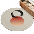 3ft Round Rug Abstract Art Sun Area Rugs for Living Room Bedroom ...