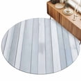 3ft Round Rug Blue Grey Wood Plank Area Rugs for Living Room Bedroom ...