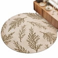 3ft Round Rug Brown Tree Branches Area Rugs for Living Room Bedroom ...