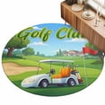 3ft Round Rug Cartoon Golf Area Rugs for Living Room Bedroom Washable ...