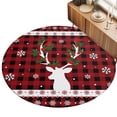 3ft Round Rug Christmas Area Rugs for Living Room Bedroom Washable Non ...