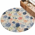 3ft Round Rug Colorful Flowers Area Rugs for Living Room Bedroom ...