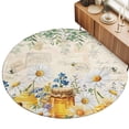 3ft Round Rug Daisy Spring Floral Area Rugs for Living Room Bedroom ...