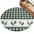 3ft Round Rug Farmhouse Green Plaid Area Rugs for Living Room Bedroom ...