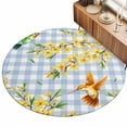 3ft Round Rug Forsythia Flowers Area Rugs for Living Room Bedroom ...