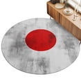 3ft Round Rug Japanese Flag Area Rugs for Living Room Bedroom Washable ...