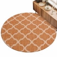 3ft Round Rug Orange Morocco Area Rugs for Living Room Bedroom Washable ...