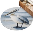 3ft Round Rug Painted Pelican Area Rugs for Living Room Bedroom ...