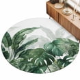 3ft Round Rug Palm Leaves Tropical Area Rugs for Living Room Bedroom ...