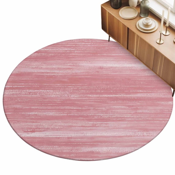 3ft Round Rug Pink Area Rugs for Living Room Bedroom Washable Non Slip ...