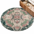 3ft Round Rug Pink Green Boho Area Rugs for Living Room Bedroom ...