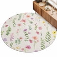 3ft Round Rug Pink Spring Floral Area Rugs for Living Room Bedroom ...