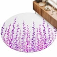 3ft Round Rug Purple Area Rugs for Living Room Bedroom Washable Non ...
