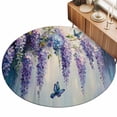 3ft Round Rug Purple Lavender Area Rugs for Living Room Bedroom ...