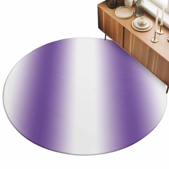3ft Round Rug Purple White Ombre Area Rugs for Living Room Bedroom ...