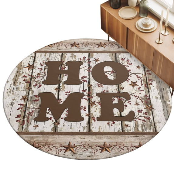 3ft Round Rug Retro Farmhouse Area Rugs for Living Room Bedroom ...