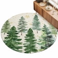 3ft Round Rug Rustic Christmas Tree Area Rugs for Living Room Bedroom ...