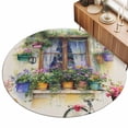 3ft Round Rug Spring Flowers Area Rugs for Living Room Bedroom Washable ...