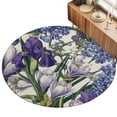 3ft Round Rug Spring Flowers Area Rugs for Living Room Bedroom Washable ...