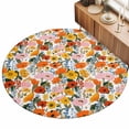 3ft Round Rug Spring Flowers Area Rugs for Living Room Bedroom Washable ...