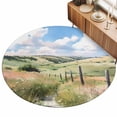 3ft Round Rug Spring Grassland Area Rugs for Living Room Bedroom ...