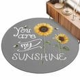 3ft Round Rug Sunflowers Area Rugs for Living Room Bedroom Washable Non ...
