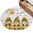 3ft Round Rug Yellow Bees Gnomes Area Rugs for Living Room Bedroom ...