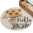 3ft Round Rug Yellow Sunflowers Area Rugs for Living Room Bedroom ...