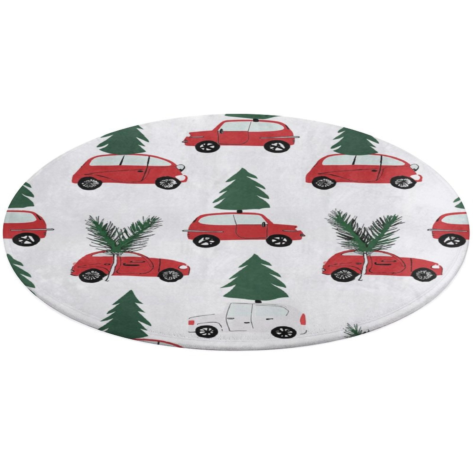 3ft Rug for Kids Room Playroom Nursery Bedroom Christmas Train Cedar ...