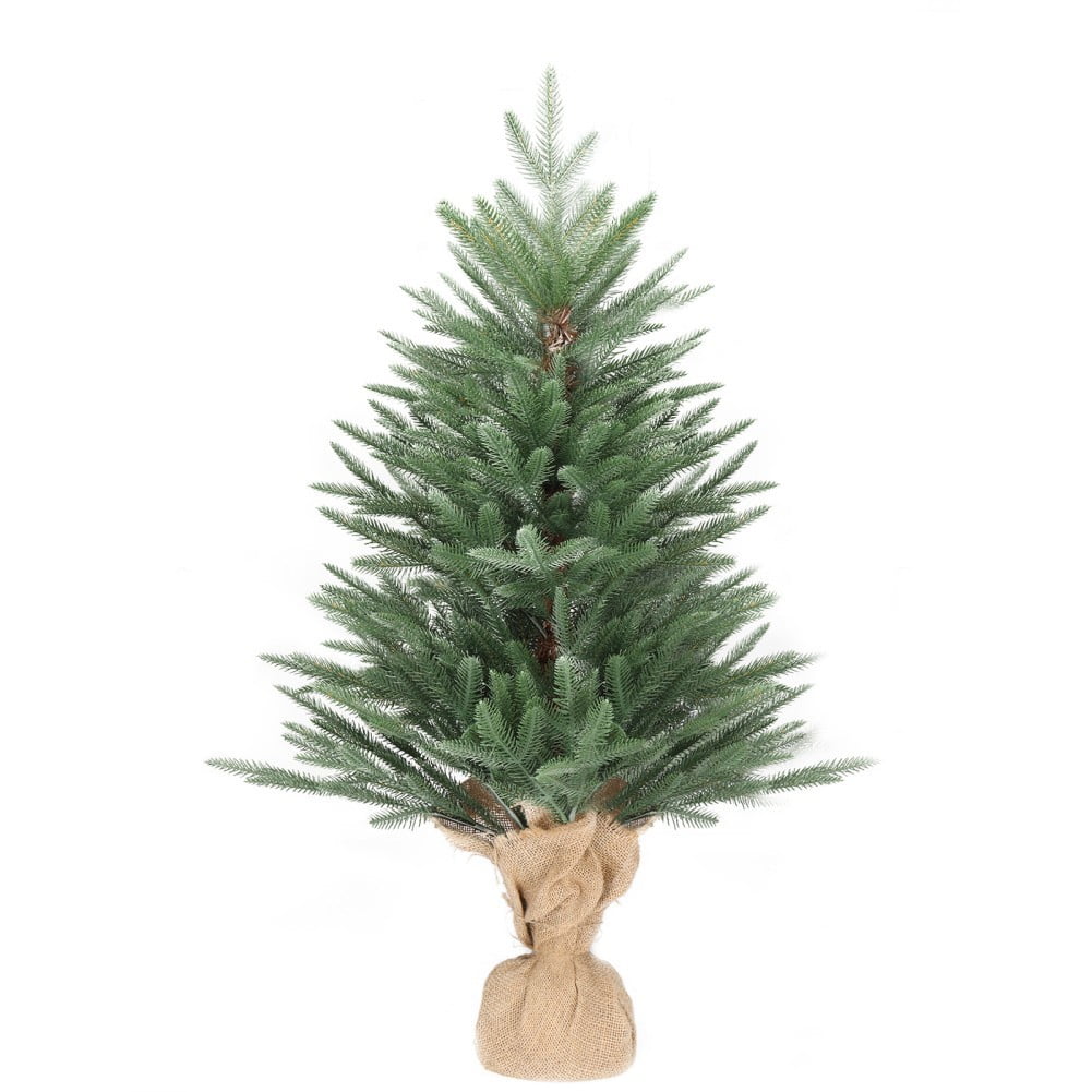 3ft Tabletop Christmas Tree, Mini Artificial Christmas Tree with 100 ...