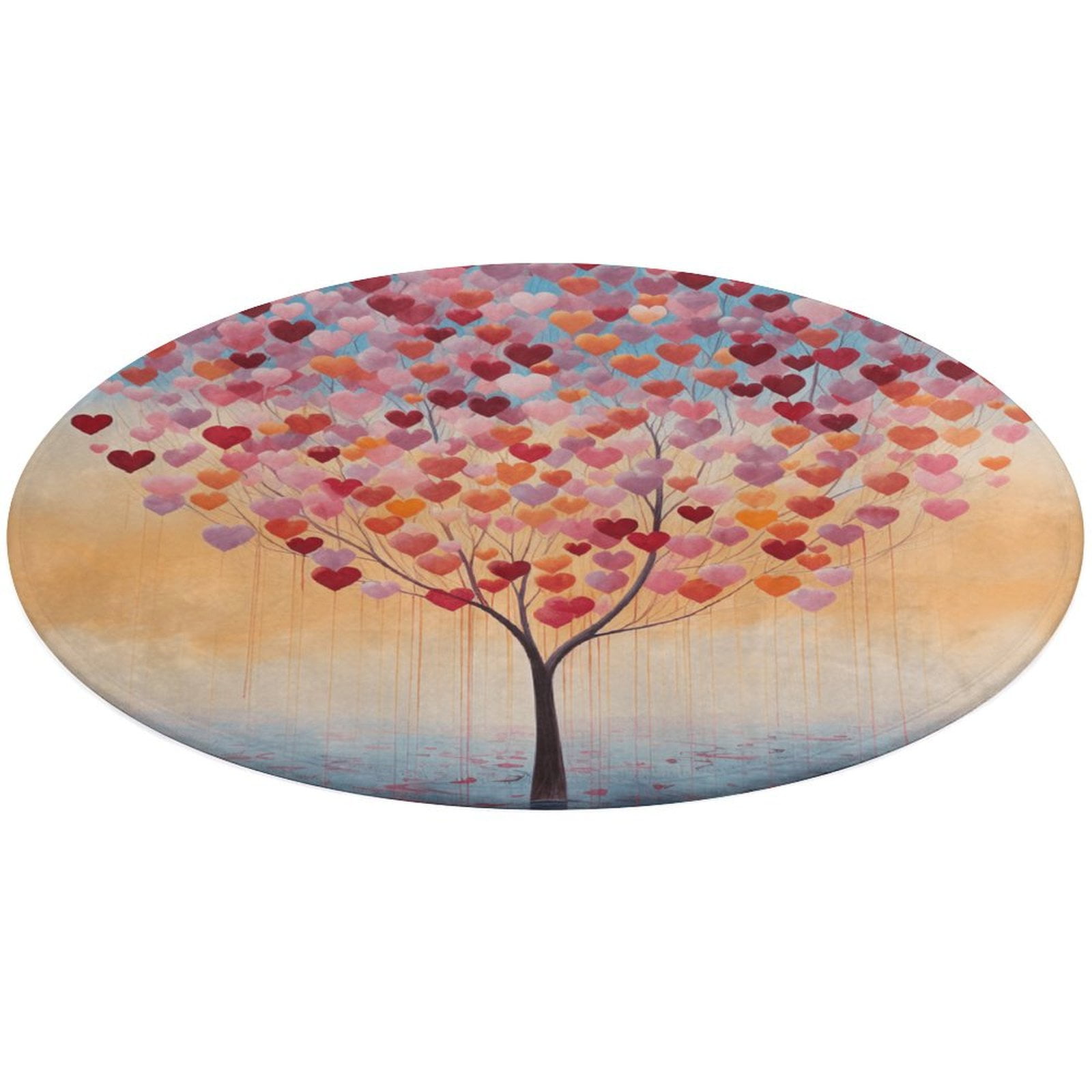 3ft The Giving Tree Ultra-Thin Washable Round Rug - Non Slip Non ...