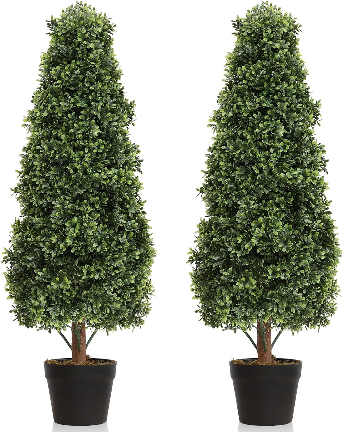 3ft Topiary Trees Artificial Topiaries Boxwood Trees Outdoor Faux Shrub ...