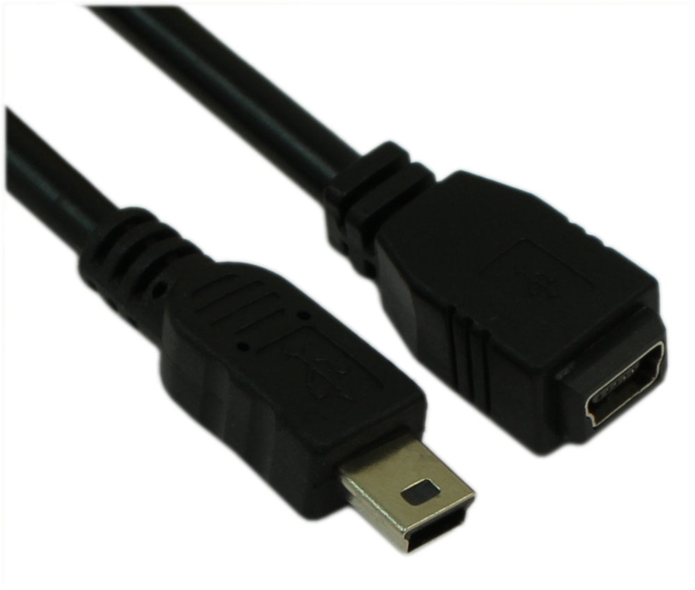 3ft USB 2.0 Certified 480Mbps Mini-B/5-Pin Male/Female EXTENSION Cable ...
