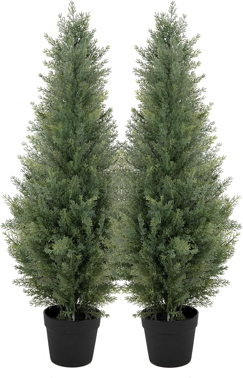 3ft UV Resistant Artificial Topiary Trees Outdoor, 35in Faux Cedar Tree ...