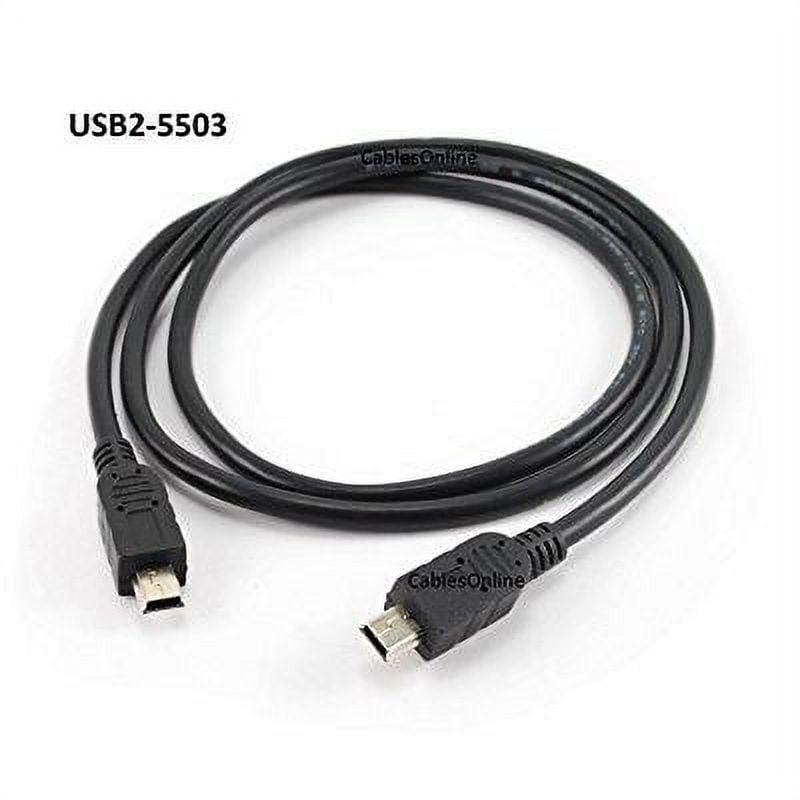 3ft cablesonline usb 2.0 mini-b 5-pin to mini-b 5-pin male/male cable ...