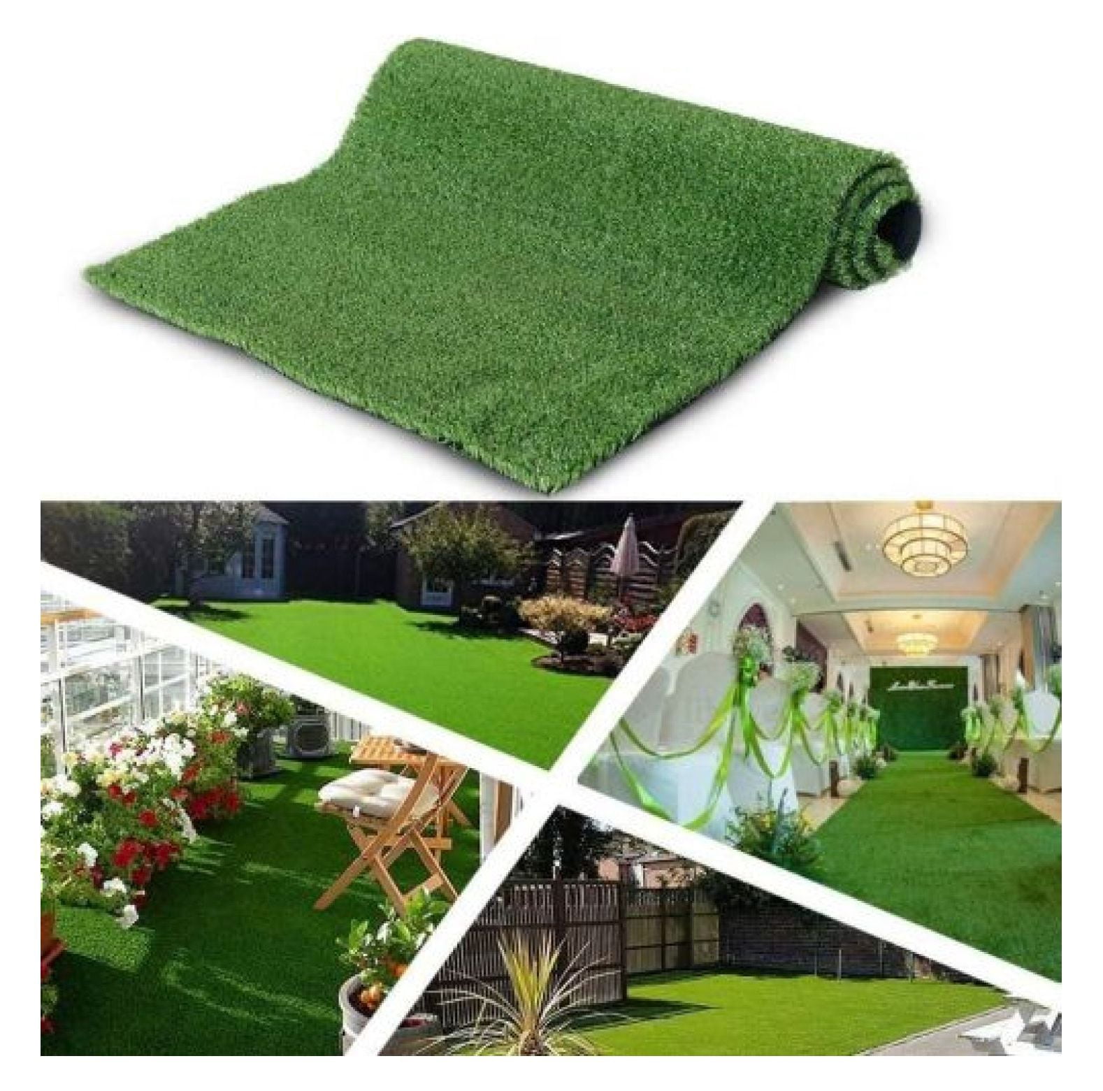 3ft x 32ft Premium Artificial Turf Mat with Drainage Holes. Thick Fake ...